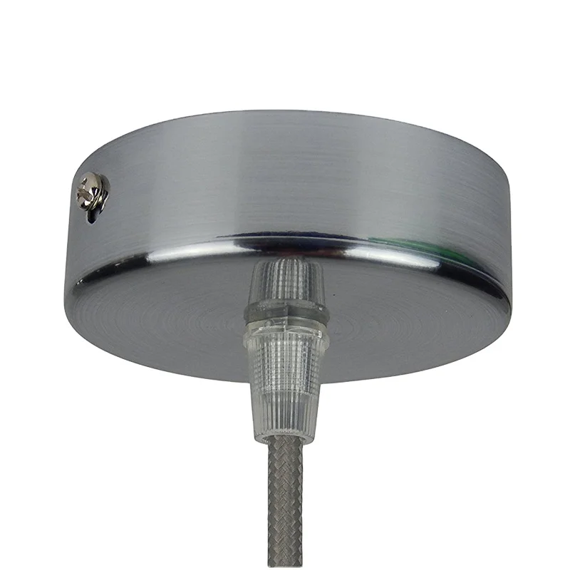 Vintage Silver Pendant Light Base Metal Ceiling Rose Ceiling Canopy ...