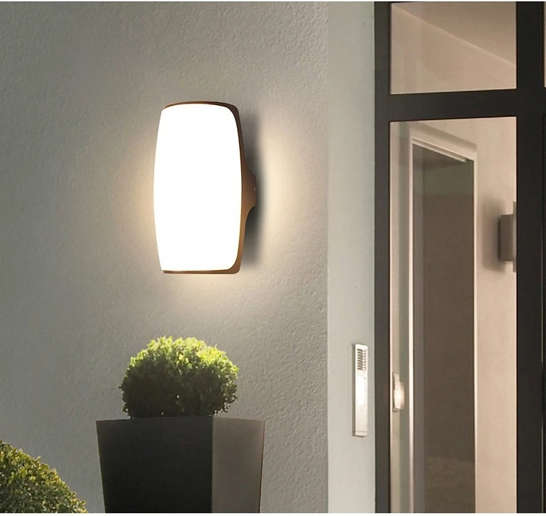 Outdoor Sconce Surface Mounted Aluminium+PC Hallway Corner Light Down ...