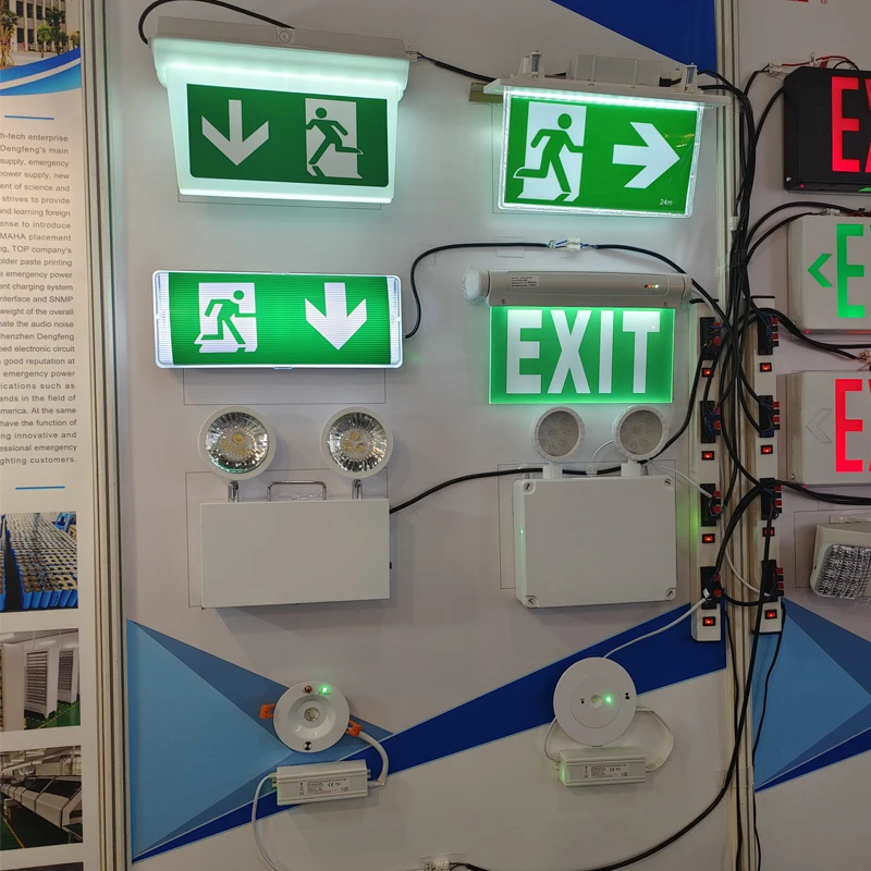 Rechargeable EXIT Sign Emergency Lamp Double Face Running Man Escape ...