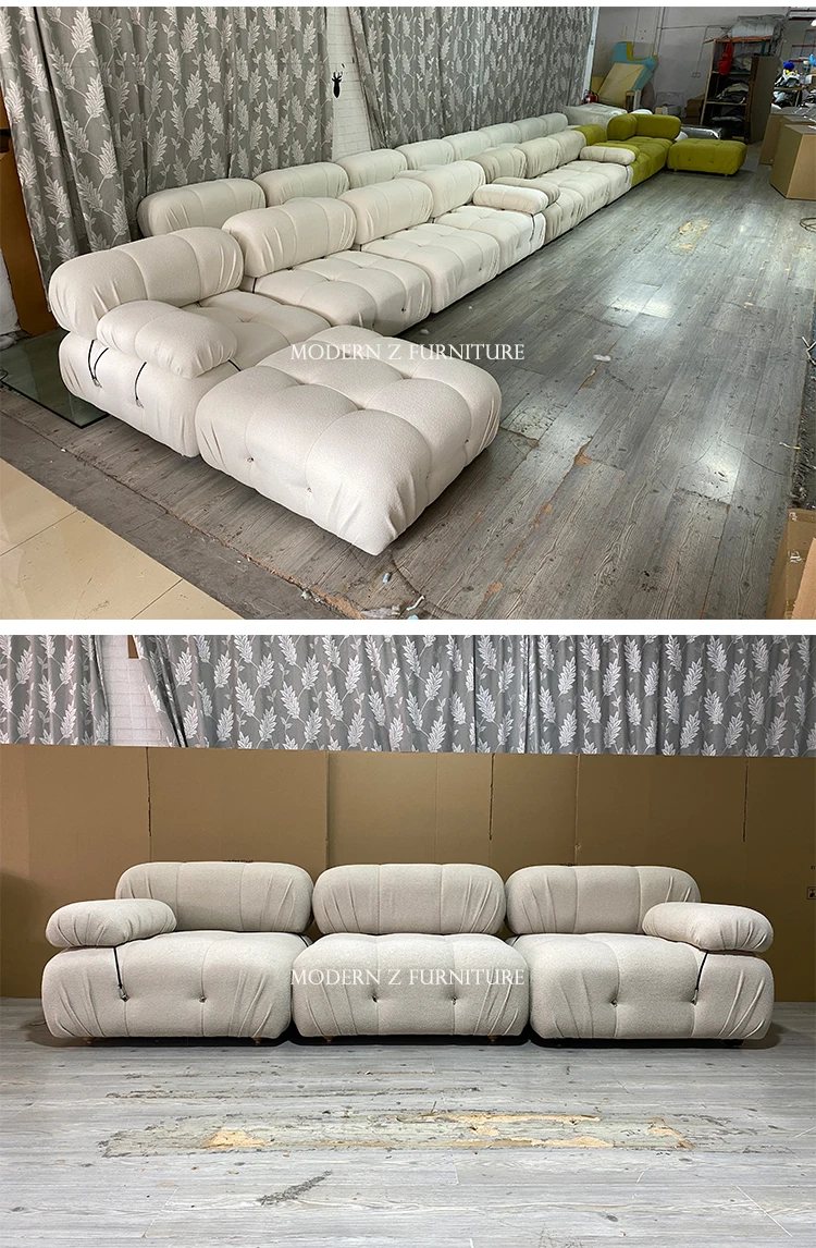 Luxury Living Room Sofas - Recliner Boucle Teddy Fabric