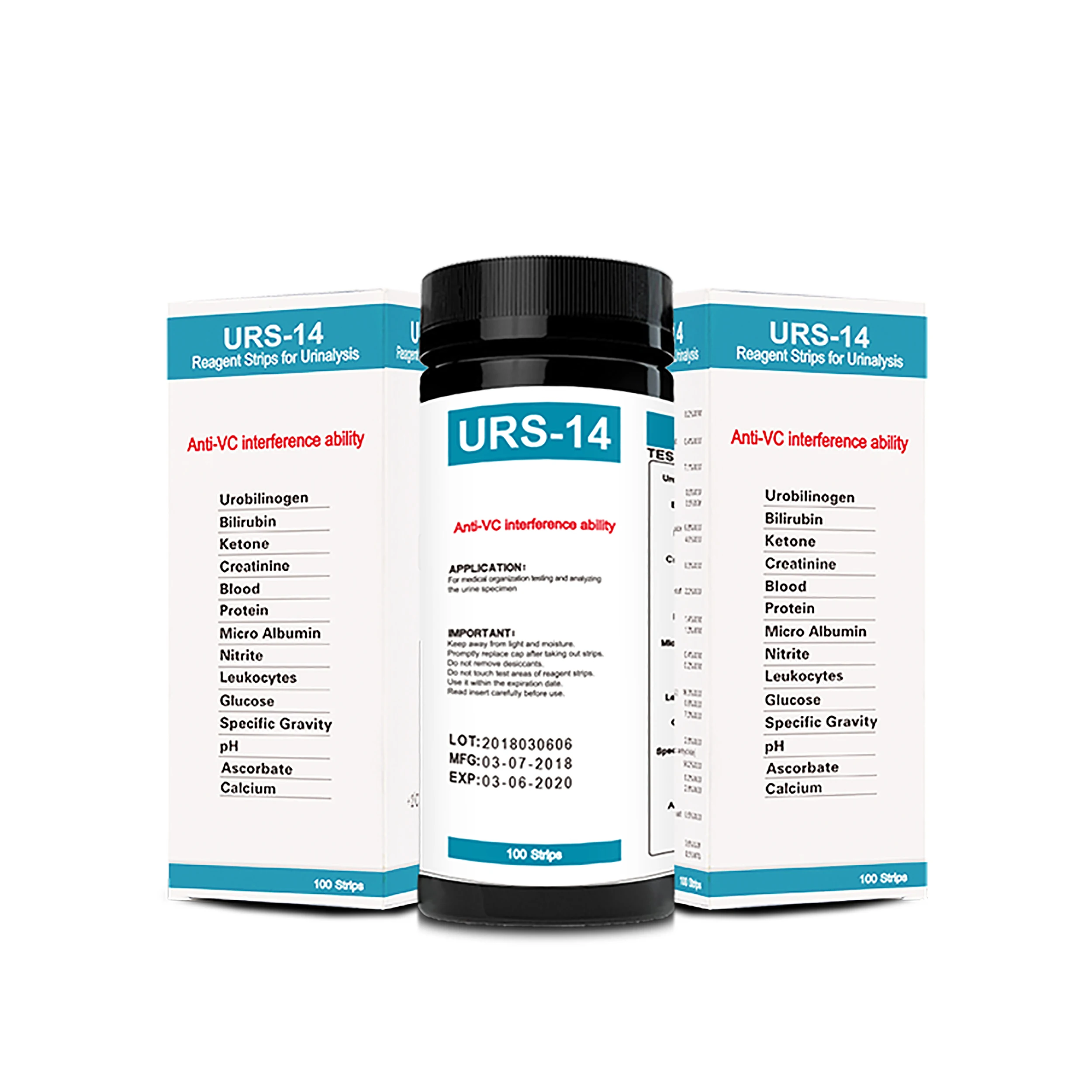 Urine Test Strips 14 Parameter Urinalysis Home Use Professional ...