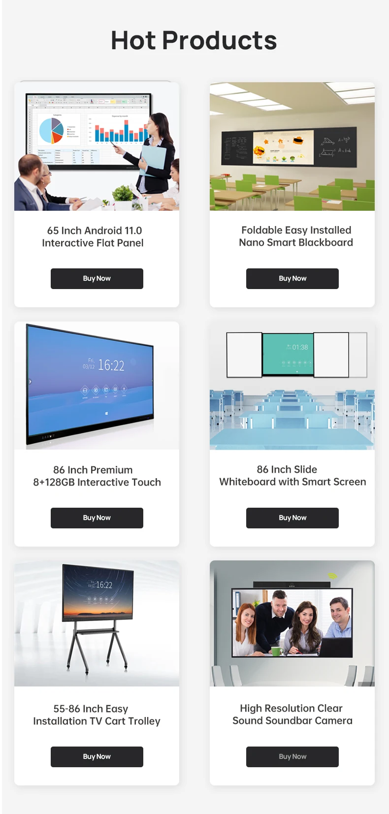75" Pcap Smart Blackboard - Interactive Whiteboards