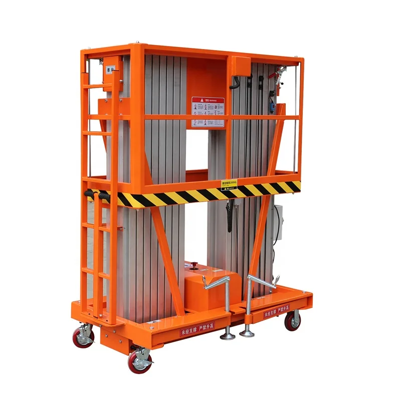 Portable Vertical Hydraulic Ladder Aluminum Alloy Lift Double Mast ...