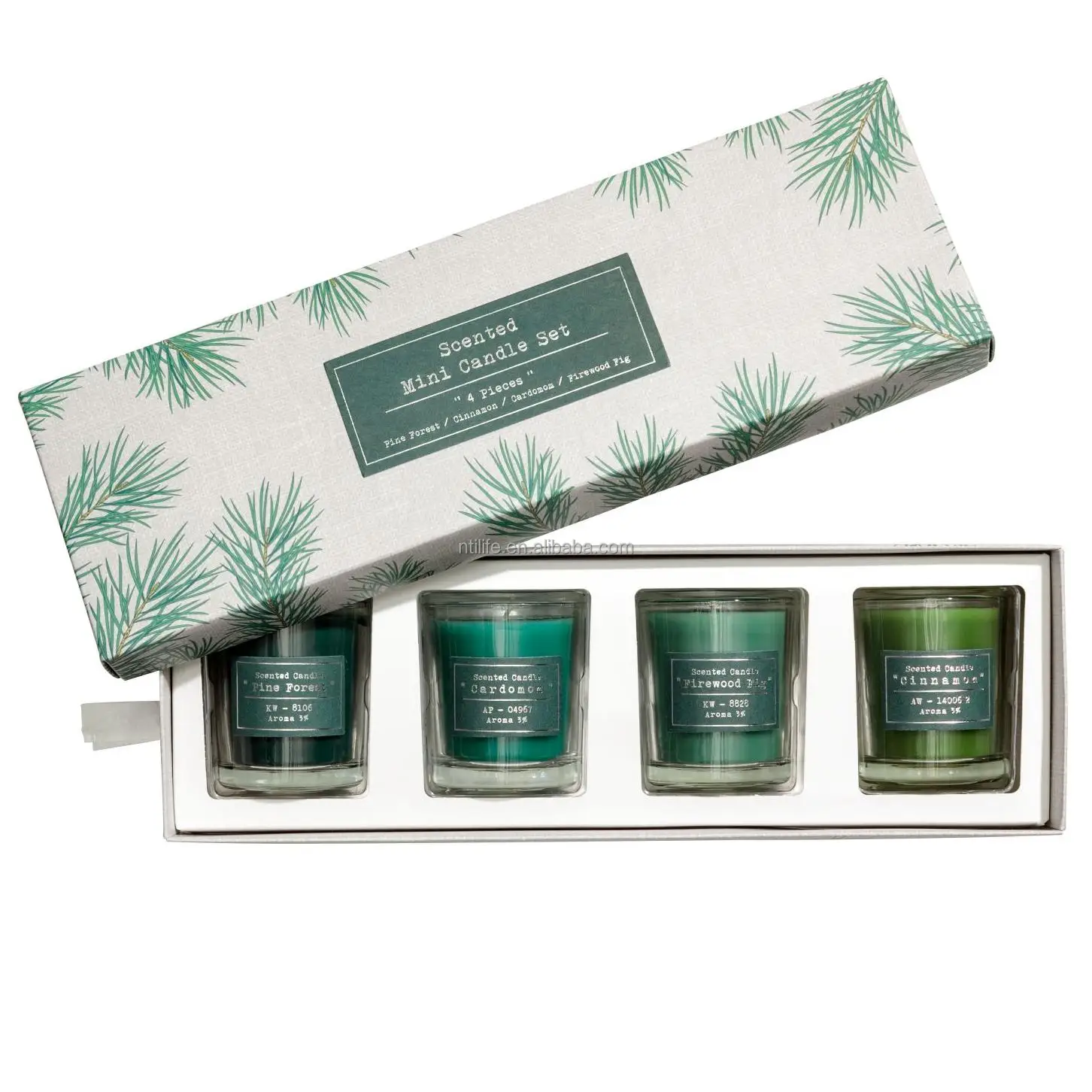 Luxury Private Candle Set Gift Box Label Home Decor 4 Pcs Aroma Gift ...