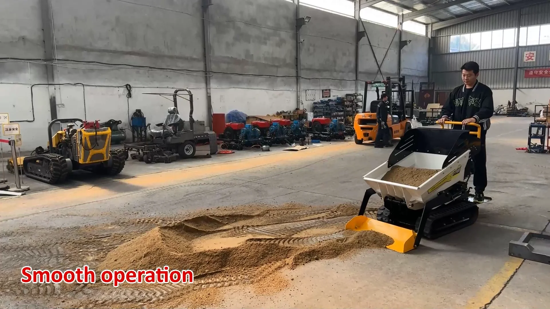 500kg Weight Hydraulic Mini Dumper Powered Rubber Track Mini Cart ...