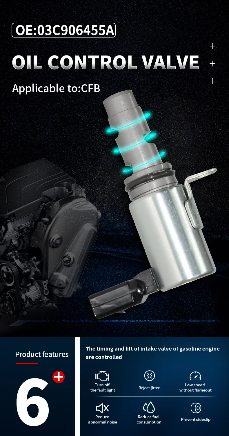 Oe 03c906455a Engine Parts Variable Valve Timing Solenoid Oil Timing ...