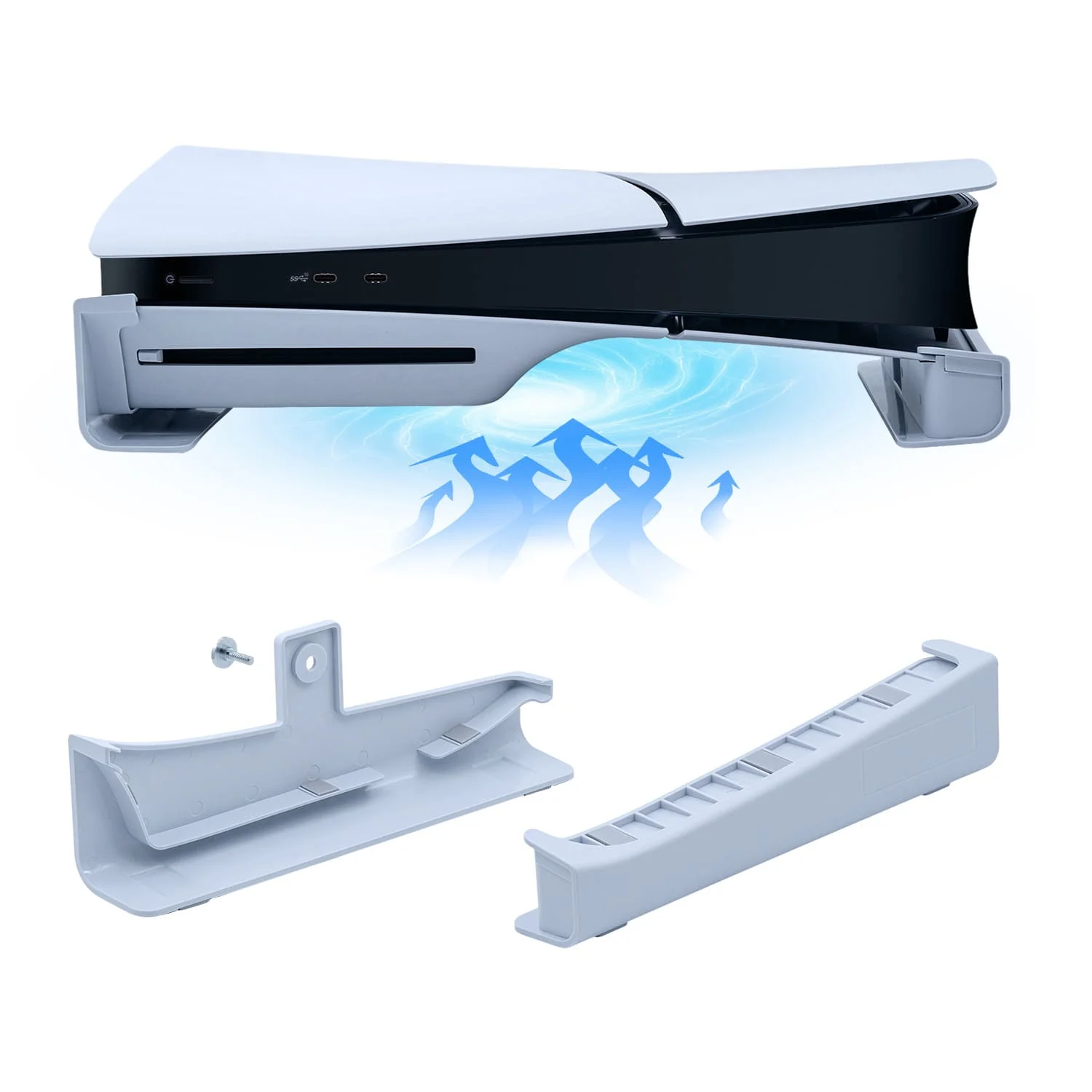 Aolion Horizontal Stand For Ps5 Slim Protective Base For Ps5 Slim De ...