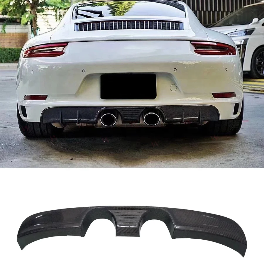V Style Carbon Fiber Rear Diffuser Body Kit Rear Bumper Diffuser Lip ...