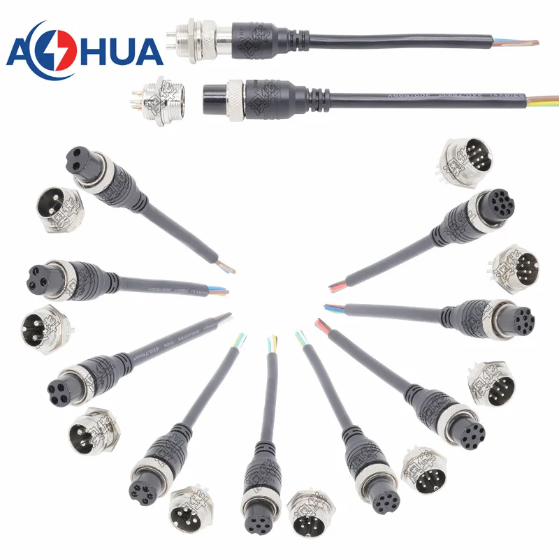 M16 Panel Mount Connector 4 Pin Connector Metal Screw Threaded ...