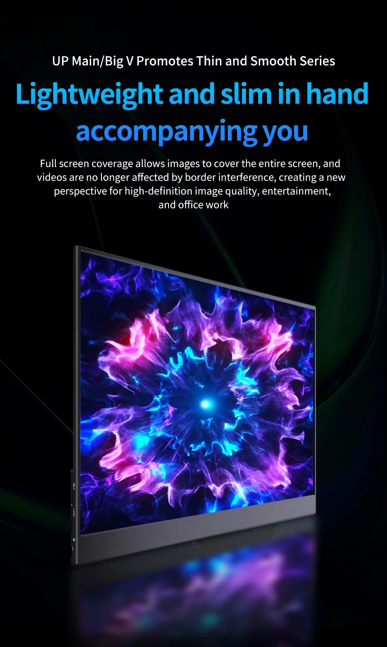 15.6 Inch Portable Monitor - 100% Srgb Display Quality