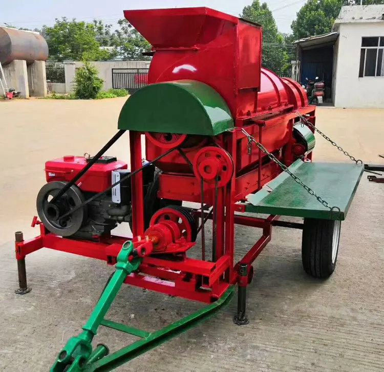 Multicrop Millet Thresher Electric Maize Corn Thresher Large Mobile ...