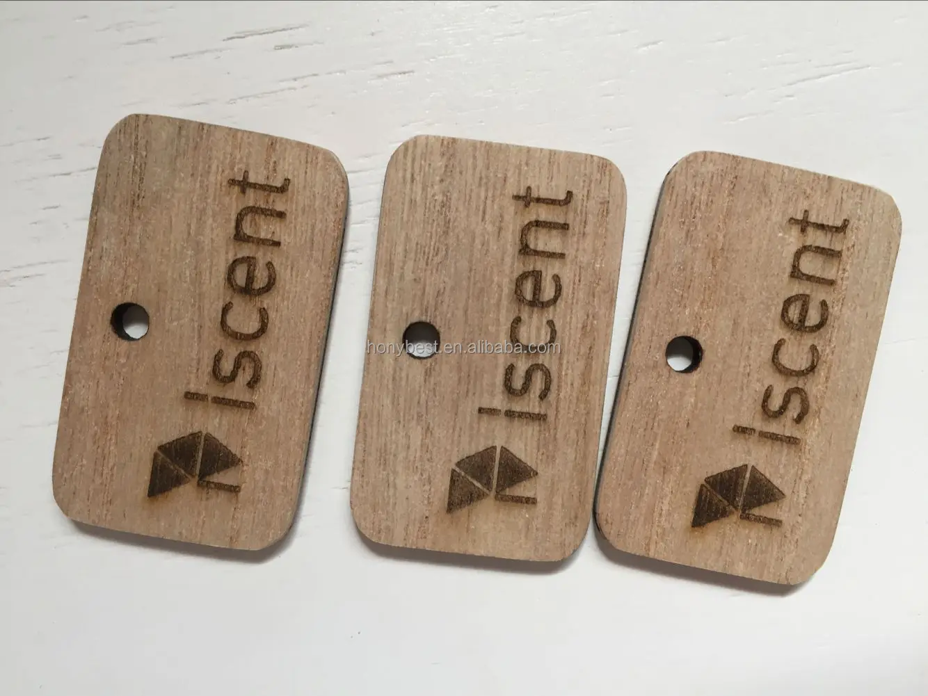 Custom Wooden Name Tags - Elegant Laser Engraved Tokens