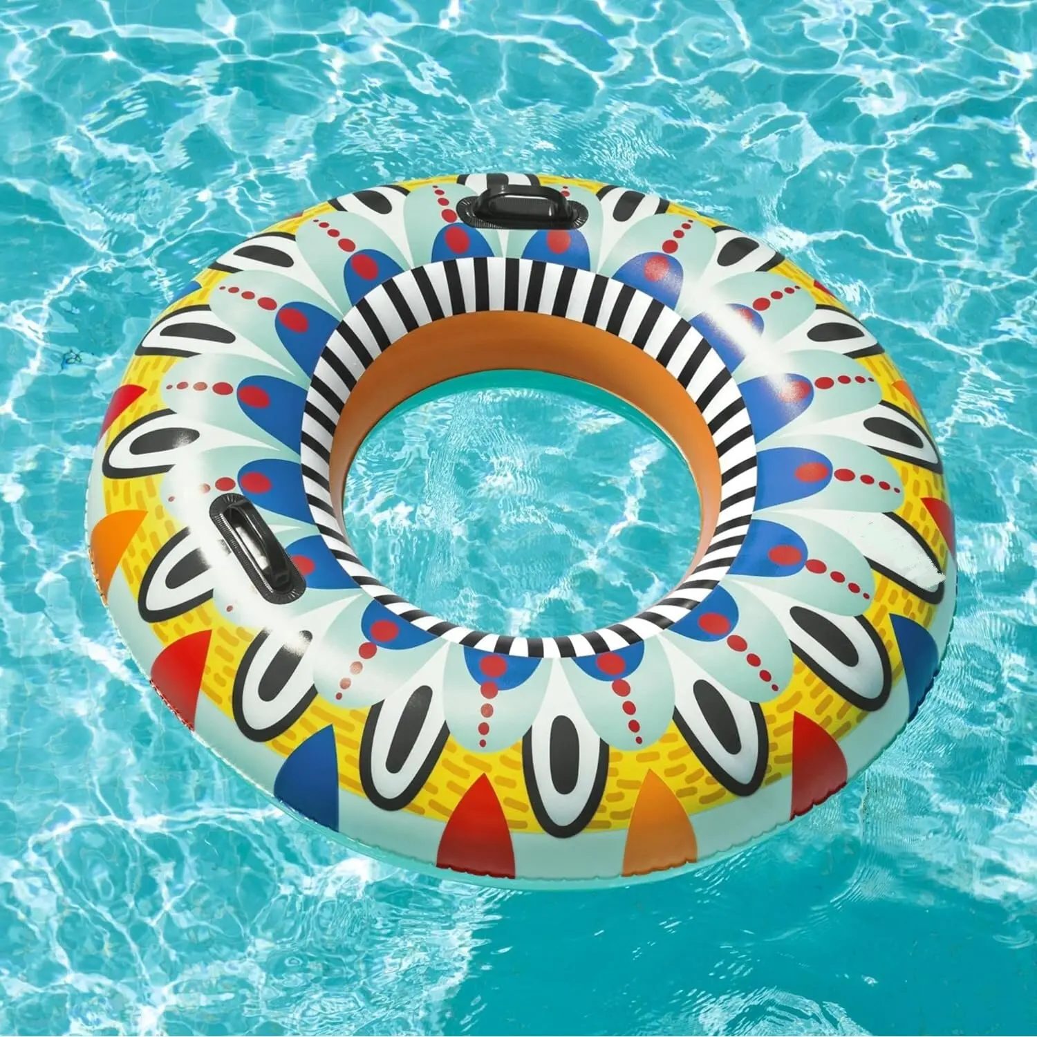 Inflatable Party Swimming Ringwith Handle, Suitable for Beach and ...