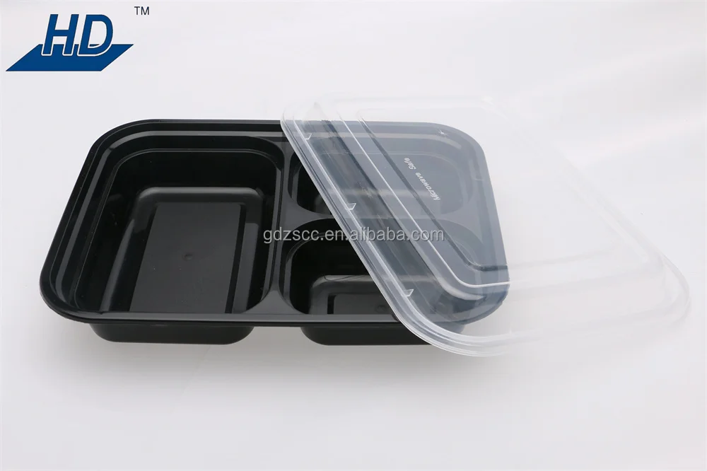 Wholesale Food Grade Take Out Box Disposable 3 Compartments Meal Prep ...