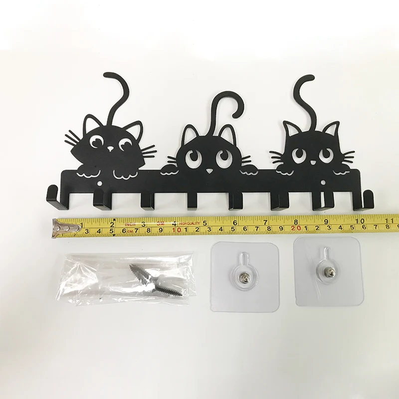 Key Holder For Wall Modern Style Hanger Wall Mount And Adhesive Sticky ...