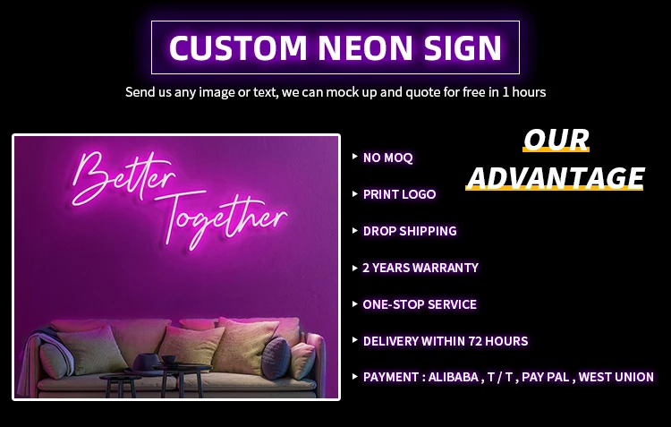 Custom Acrylic Led Neon Light Up Sing Free Design Wedding And Party Led ...