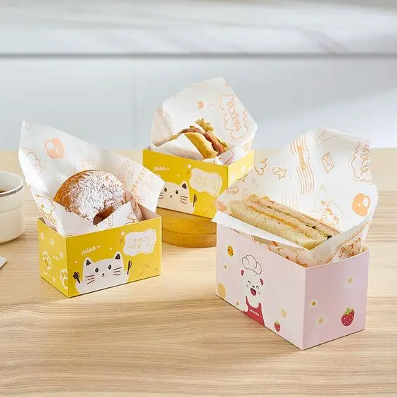 Factory Custom Food Grade Takeaway Packaging Sandwich Carton Disposable ...