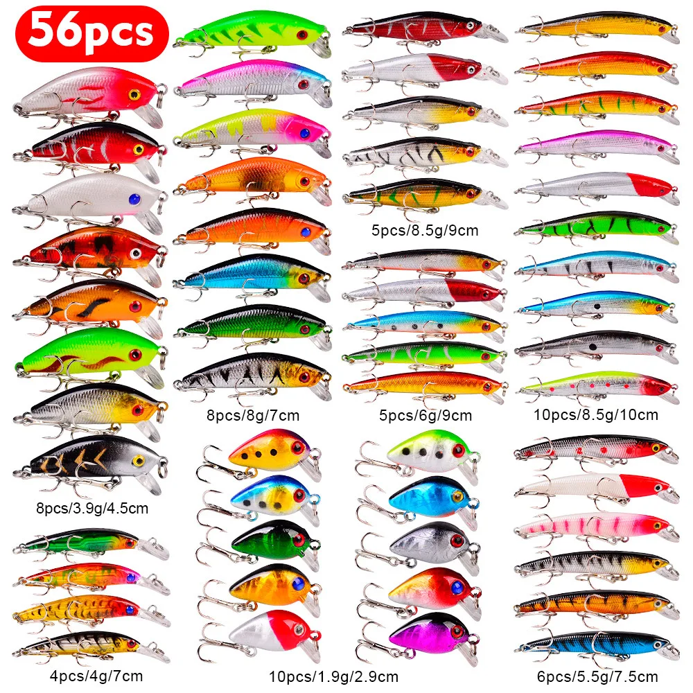 New Fishing Lures - Hard Baits Minnow Wobbler Kits