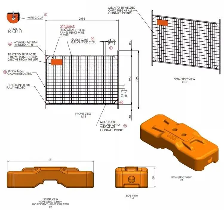 Australian Retractable Construction Temporary Fencing For Sale - Buy ...