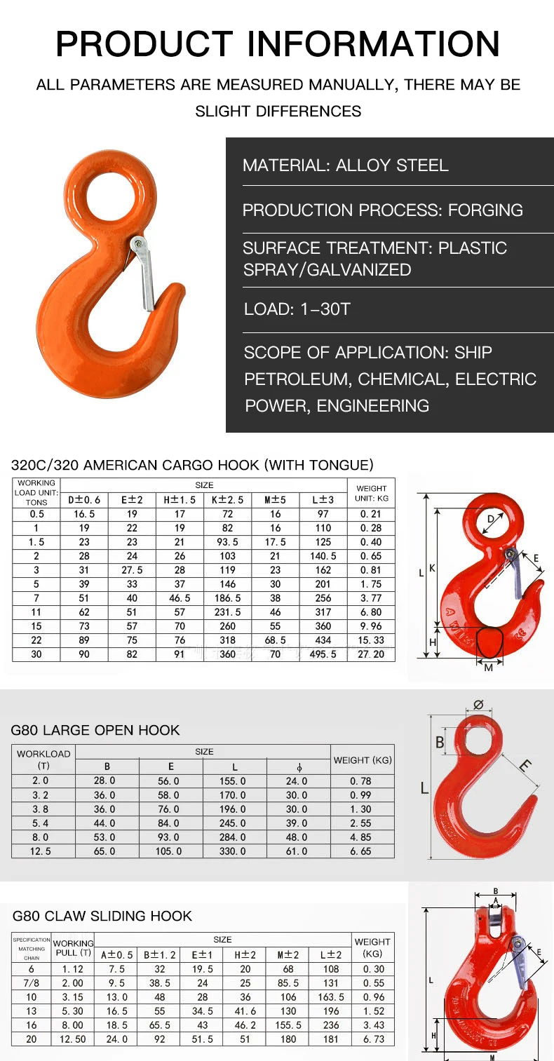 1ton Swivel Hook Drop Forged Chain Swivel Eye Hoist Hooks for Lifting ...