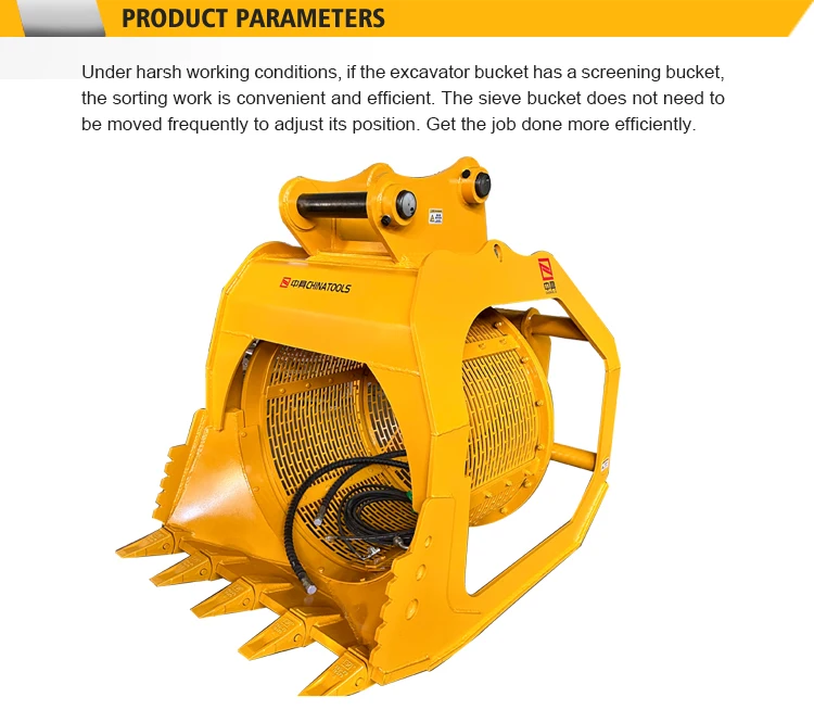 Excavator Rotating Soil Screening Bucket For Excavator - Buy Hot Sale ...