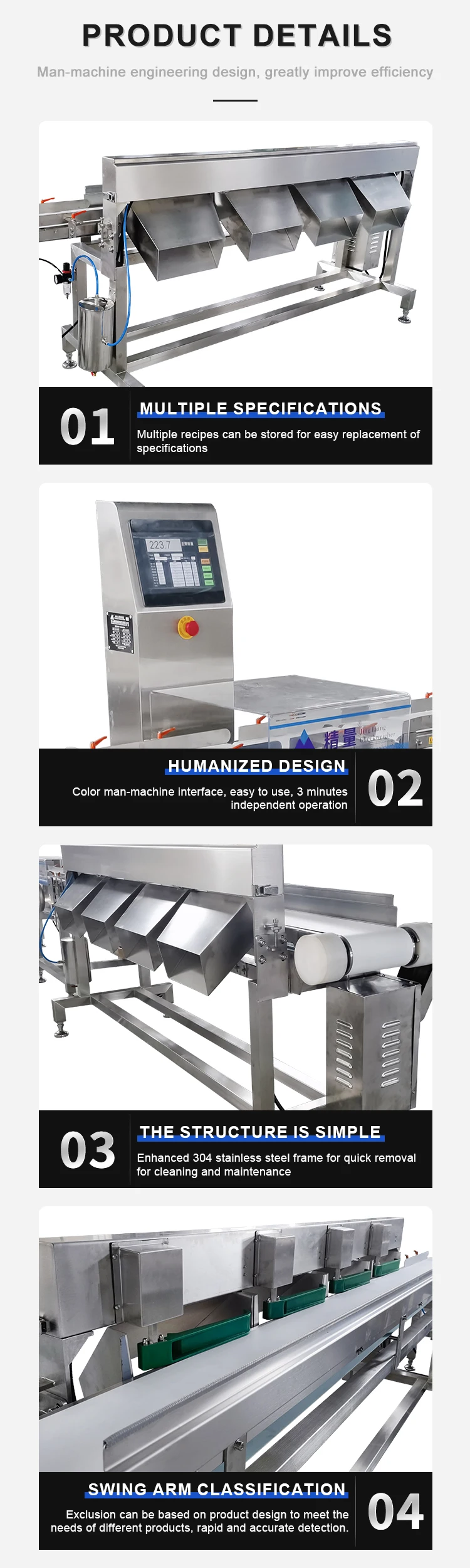 High Speed Precision Sorting Grading Machine for Vegetables & Fruit