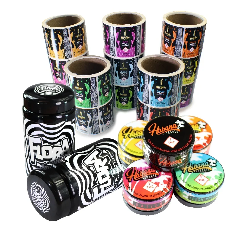 Custom Weed Products Packaging Label Sticker - Enhance Brand