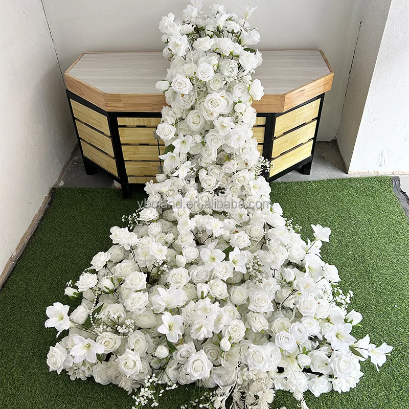 L New Design Silk Fake Entrance Foliage Arrangements Round Heart Table ...