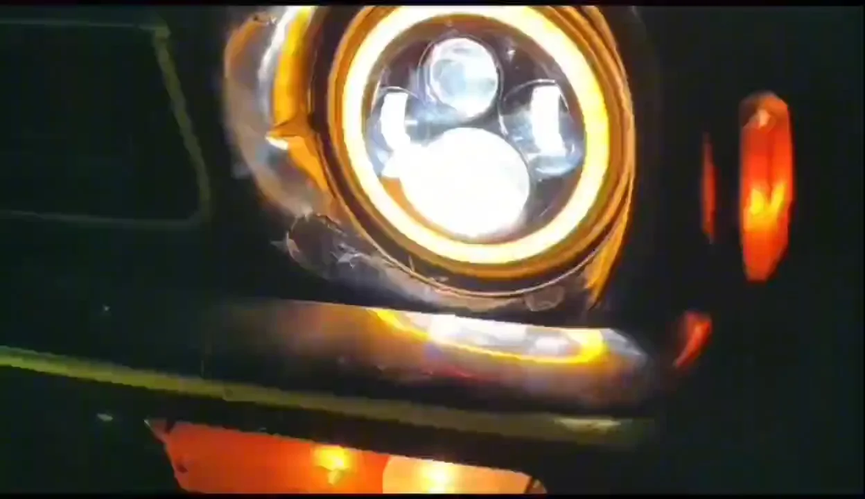 7inch Led Round Car Headlights Hi-lo Beam Drl Angel Eyes Led Lights For ...