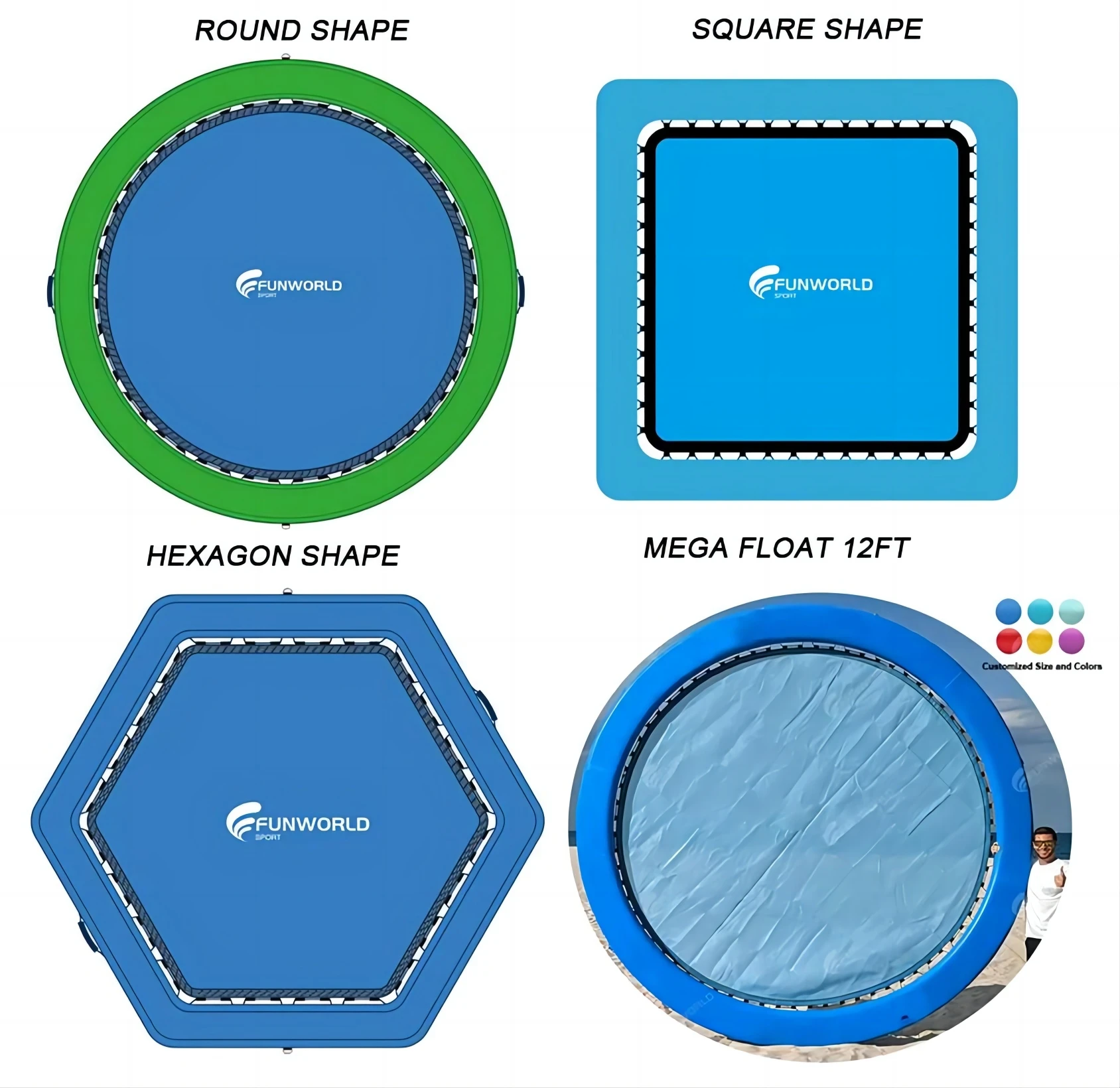 Ifunwod Inflatable Sunchill Floats Water Floating Hammock Marine Air ...