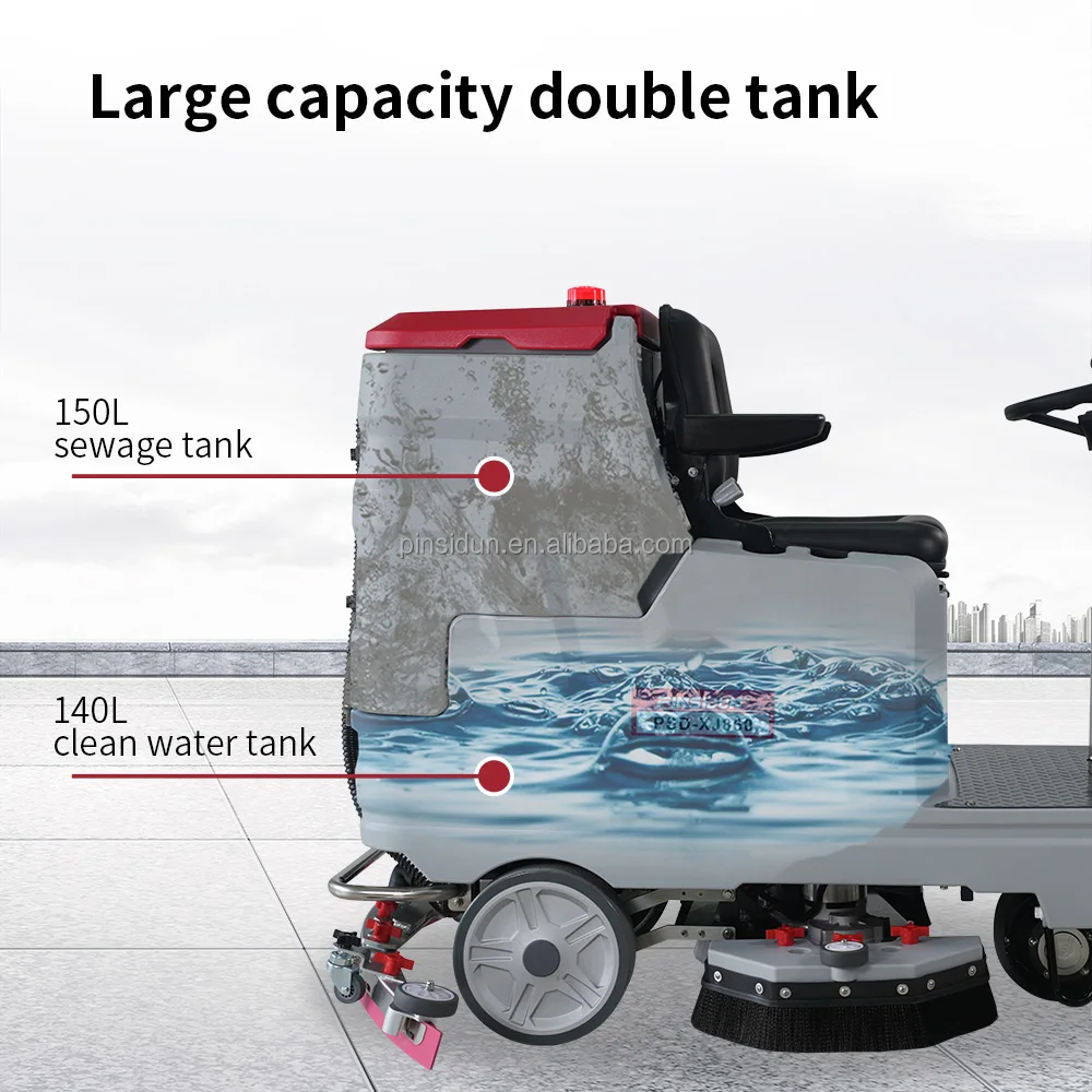 Psd Xj860 Heavy Duty Industrial Automatic Riding On Floor Scrubber ...