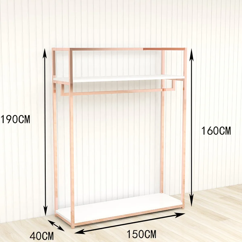 Custom Lady Shop Design Display Clothing Racks - Rose Gold