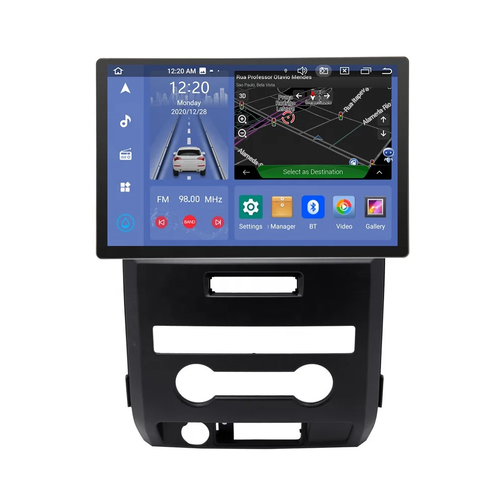 Kunlin Dsp Car Radio Video Stereo With Carplay For Ford F150 2008-2014 ...
