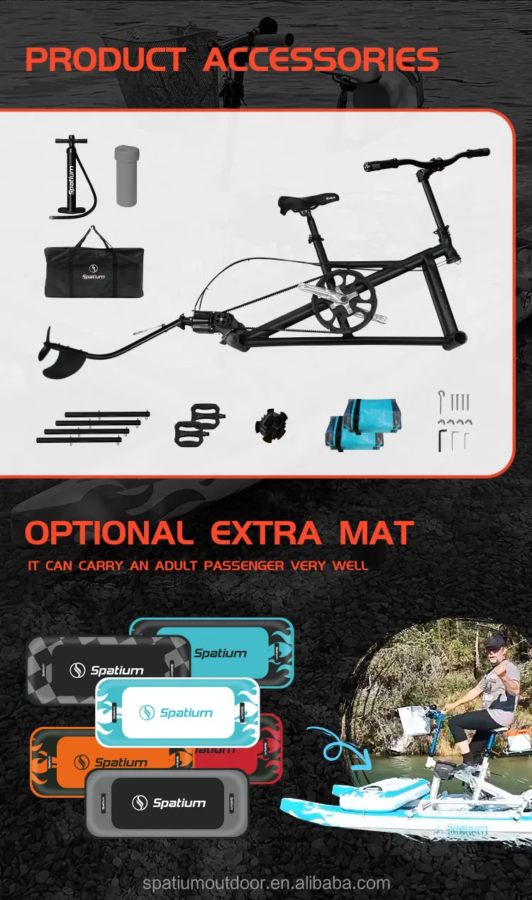 Spatium 2024 New Arrival Inflatable Hydrofoil Bike Water Bike Boat Sea ...