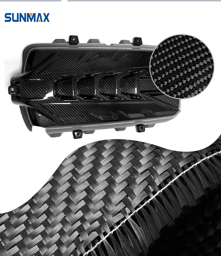 Sunmax Real Carbon Fiber Engine Cover Car Body Parts For Corvette ...