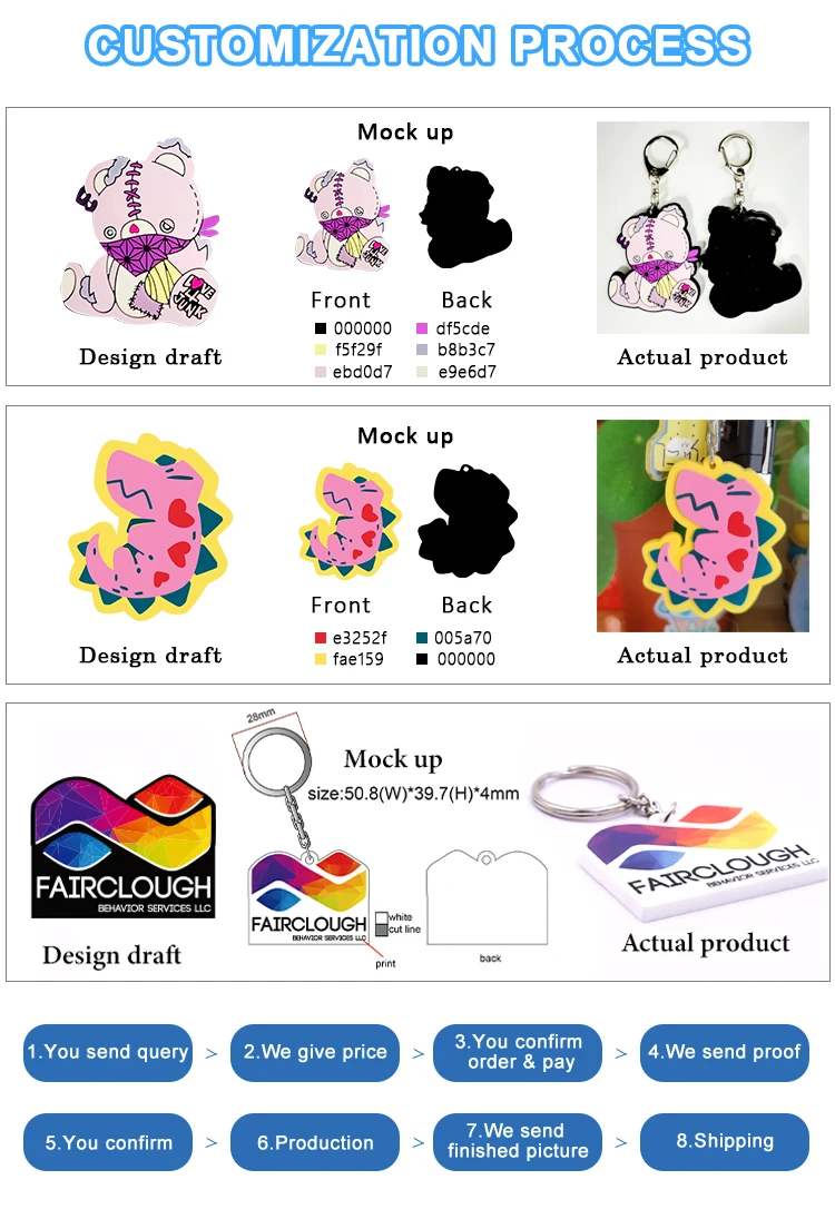 Customized Promotional Cute Soft PVC Rubber Key Ring