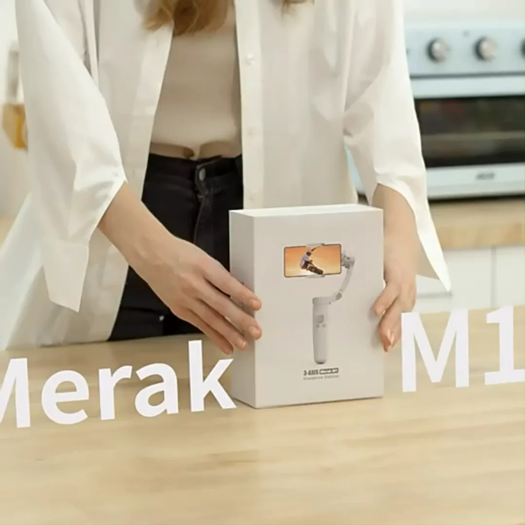 M01 3 Axis White Abs 360 Degree Horizontal 180 Degree Relax Flip Desktop Selfie Gimbal ...