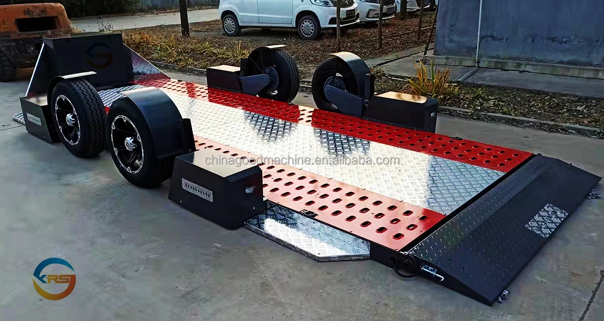 Muti-Functional Tilt Car Trailer With Checker Plate Floor| Alibaba.com