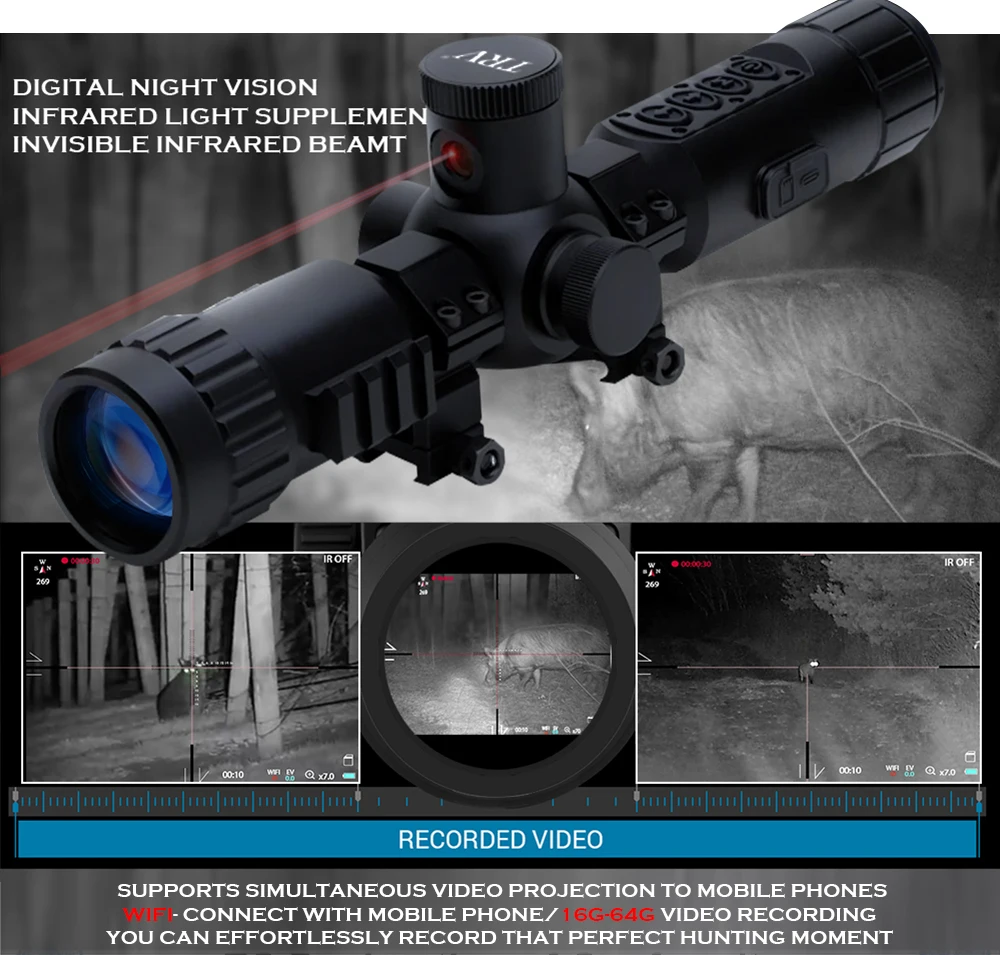 Wholesale Digital Night Vision Hunting Scope Monocular Sight For Rlifle ...