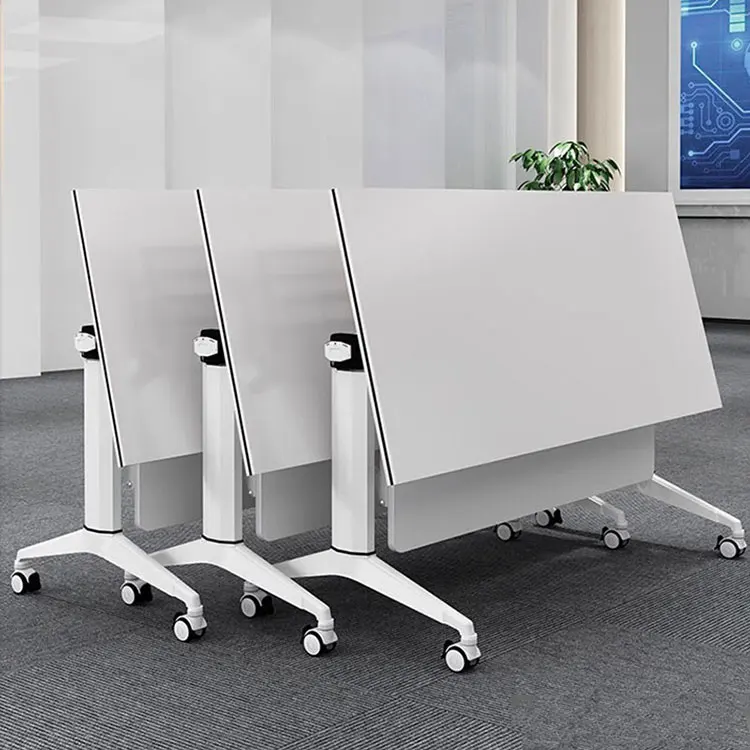 Office Workspace Reception Desk Folding Training Desk Table Elegant ...