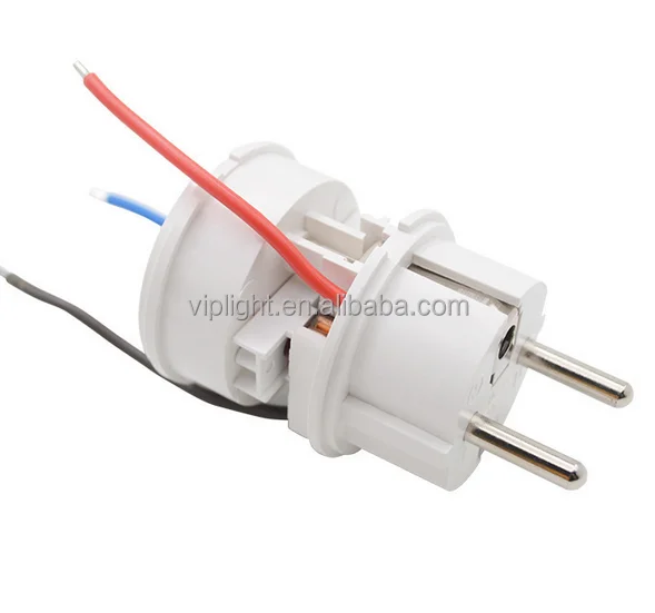 250V 16A EU Plug Adapter with 2 Pins for French Standard Plug Socket ...