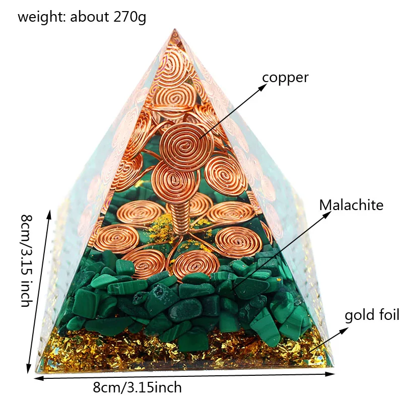 Hot Sale Orgonite Pyramids Resin Handmade Energy Generator Healing ...