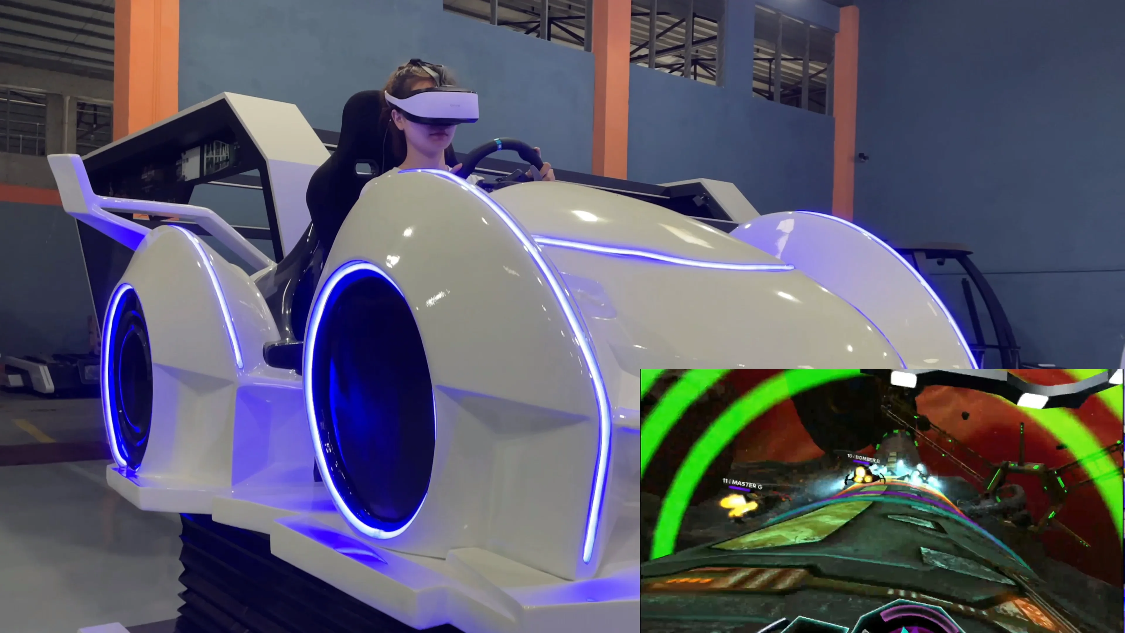 Herovr Amusement Park Ride Dynamic Motion Chair Vr Speed Racing Car ...
