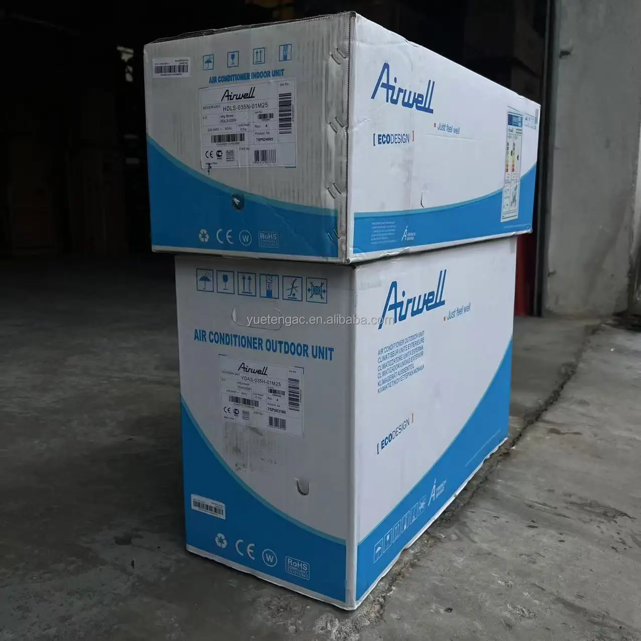 French Split Airwell Heat Pump Inverter 12K BTU 1.5HP A+ | Ductless ...