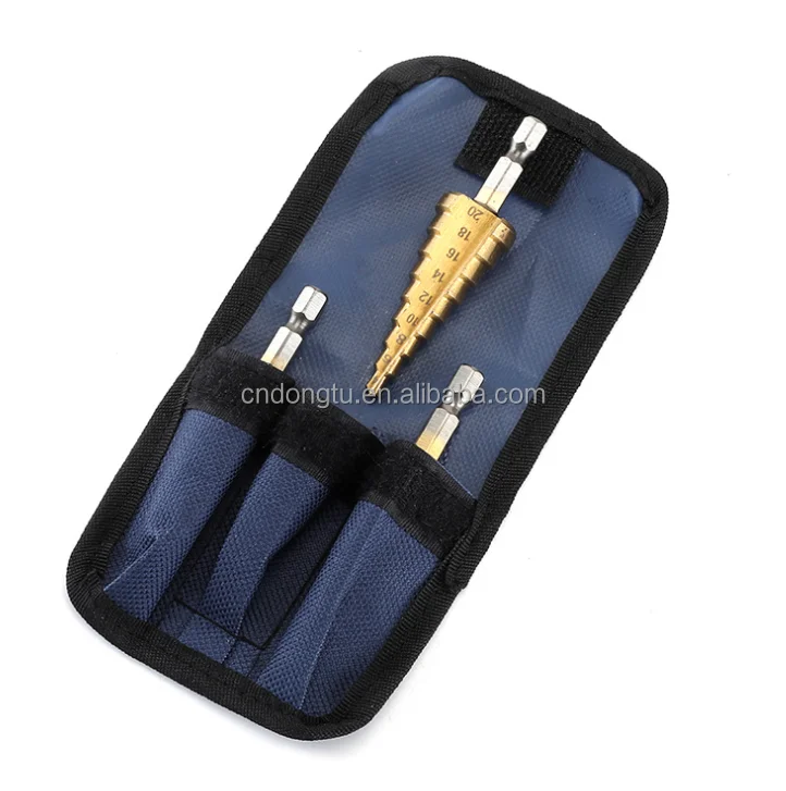 Metric Straight Groove Titanium Plated Pagoda Drill Bit 3pcs Hole ...