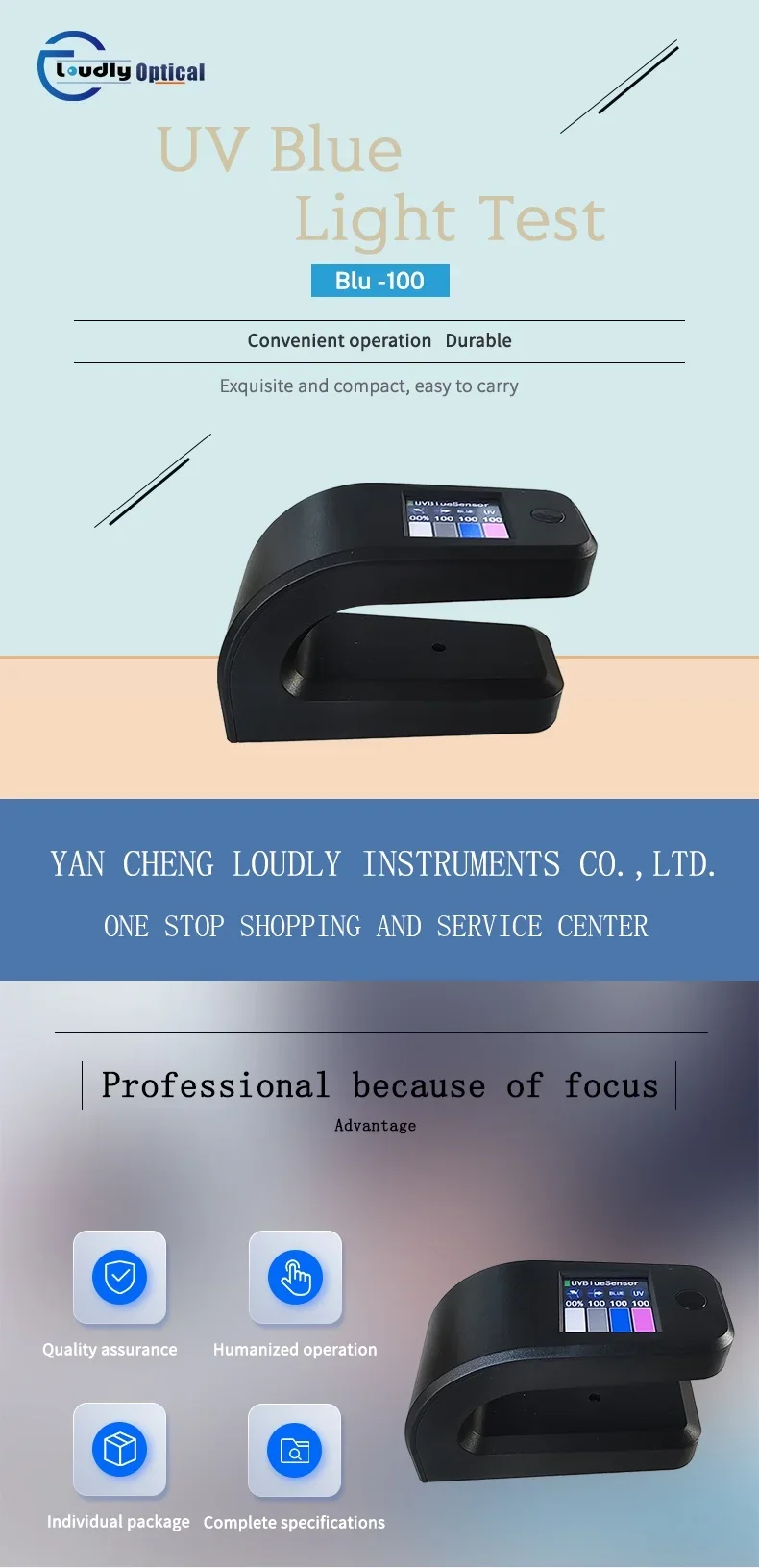 Optical Lens Testing Equipment Uv Blue Ray Lens Tester Blu -100 - Buy ...