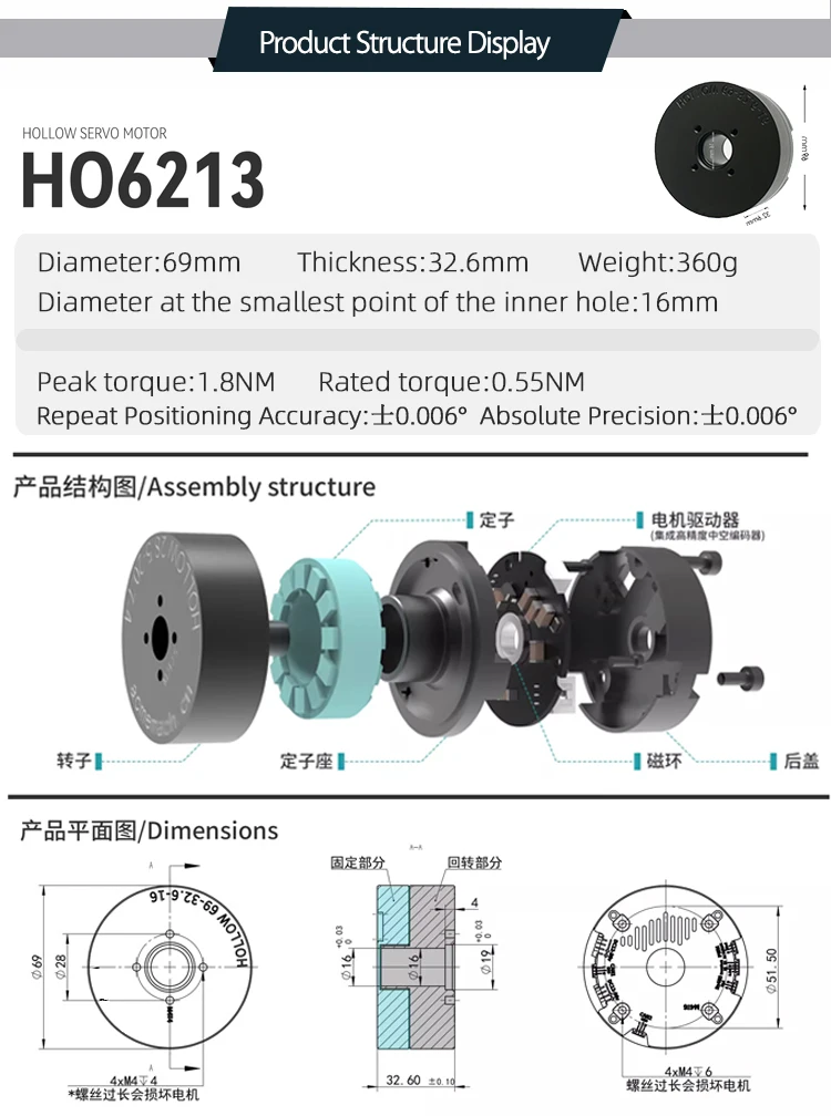 High Torque Gear Motor - Precision Robot Joint Module