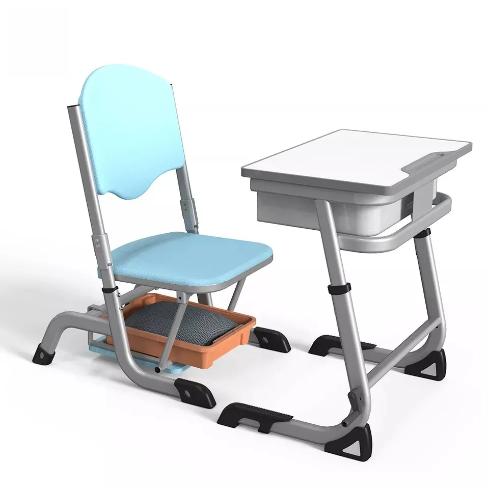 Foldable Storage School Educational Equipment Classroom Desk And Chair ...
