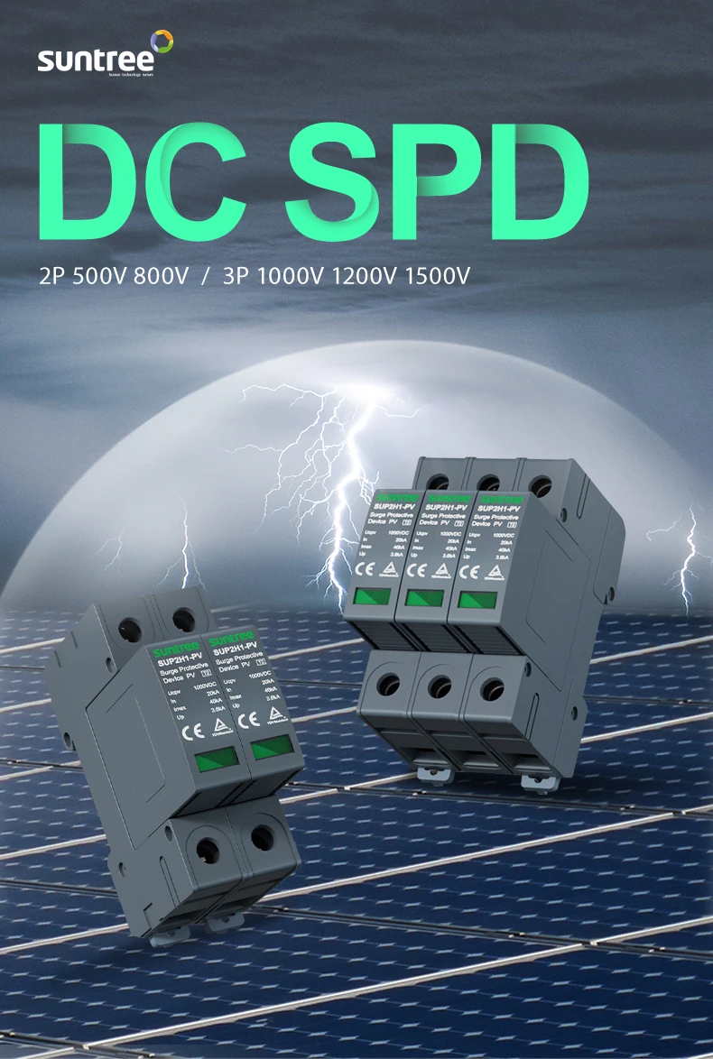 Suntree Dc 600v 2p Surge Protector Spd For Solar Pv System With Tuv Ce ...