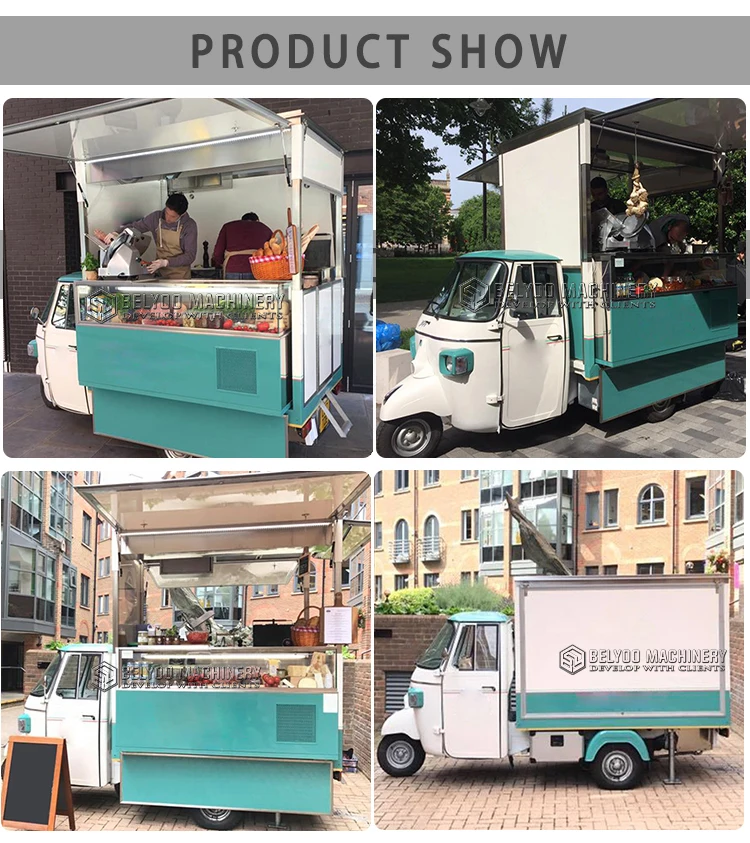 Electric Food Cart - Mobile Kitchen with Customized Equipments